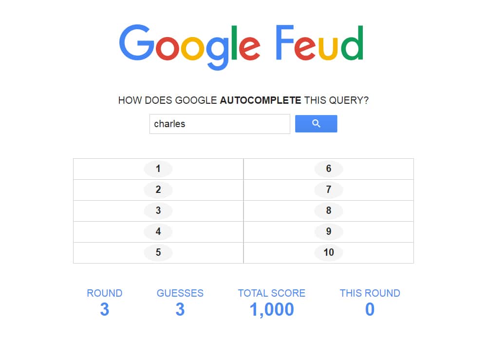 Google Feud - Jeu Gratuit en Ligne | FunnyGames