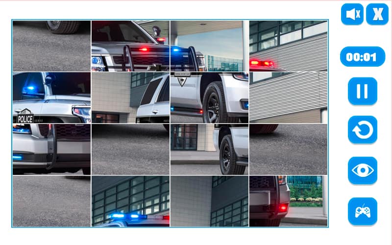 Police Cars Slide - Jeu Gratuit en Ligne | FunnyGames